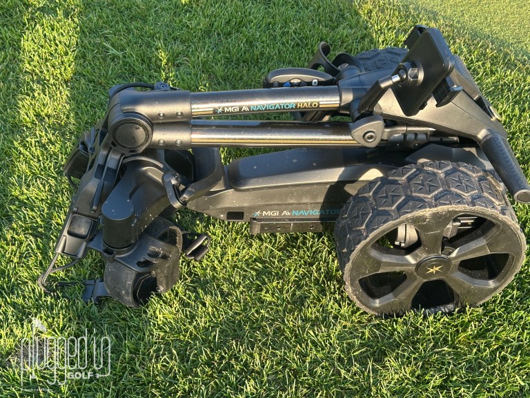 MGI Ai Navigator Halo Electric Caddie Review - Plugged In Golf